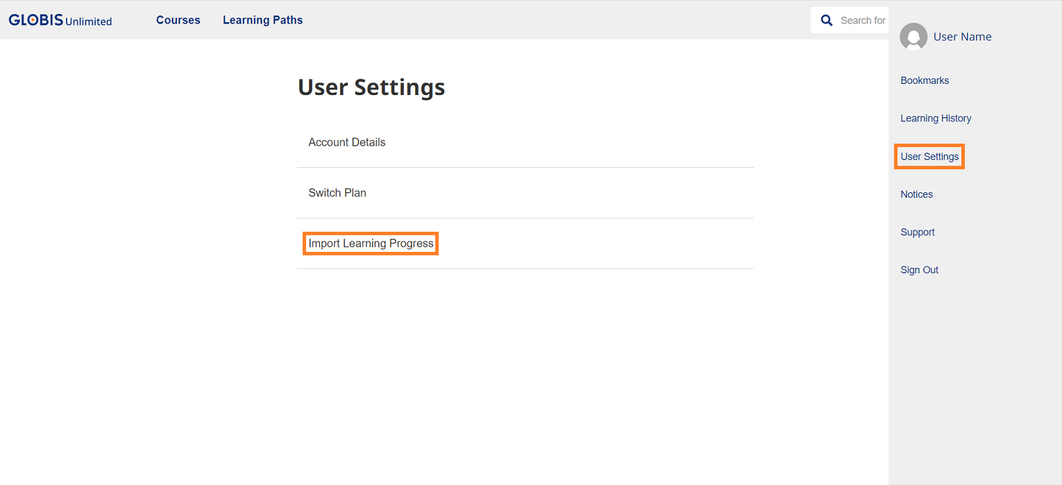 Import Learning Progress from Another Plan – GLOBIS Help Center for ...