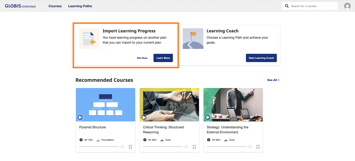 Import Learning Progress from Another Plan – GLOBIS Help Center for ...